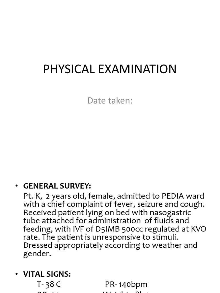 Physical Examination | PDF | Symptoms And Signs | Physical Examination