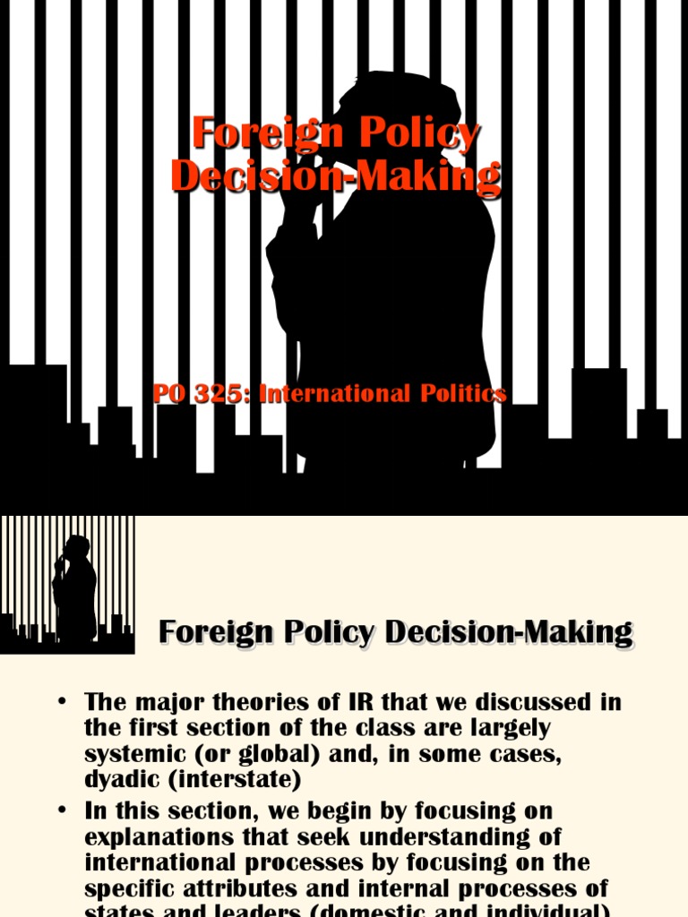 Foreign Policy Decision-Making | PDF | Rationality | Decision Making