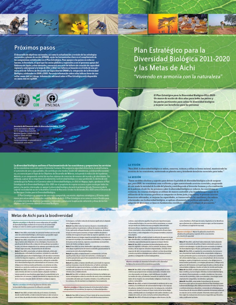 Metas de Aichi (DB 2011-2020) PDF | PDF | Biodiversidad | Ecosistema