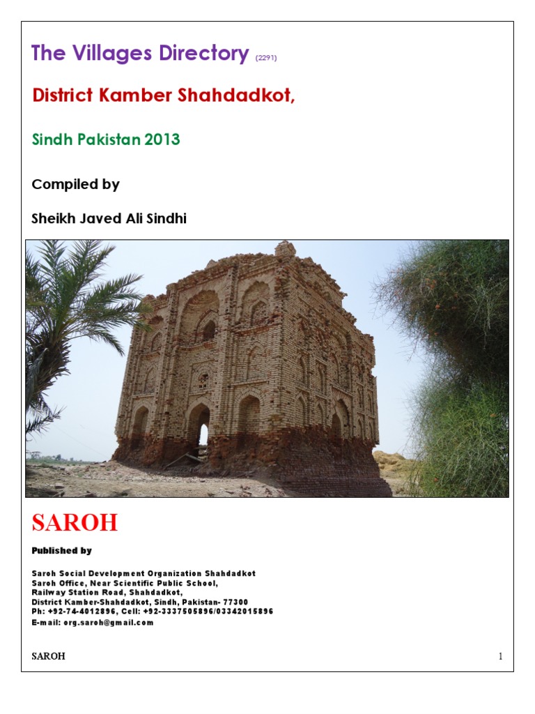 Villages Directory of Kamber Shahdadkot | PDF