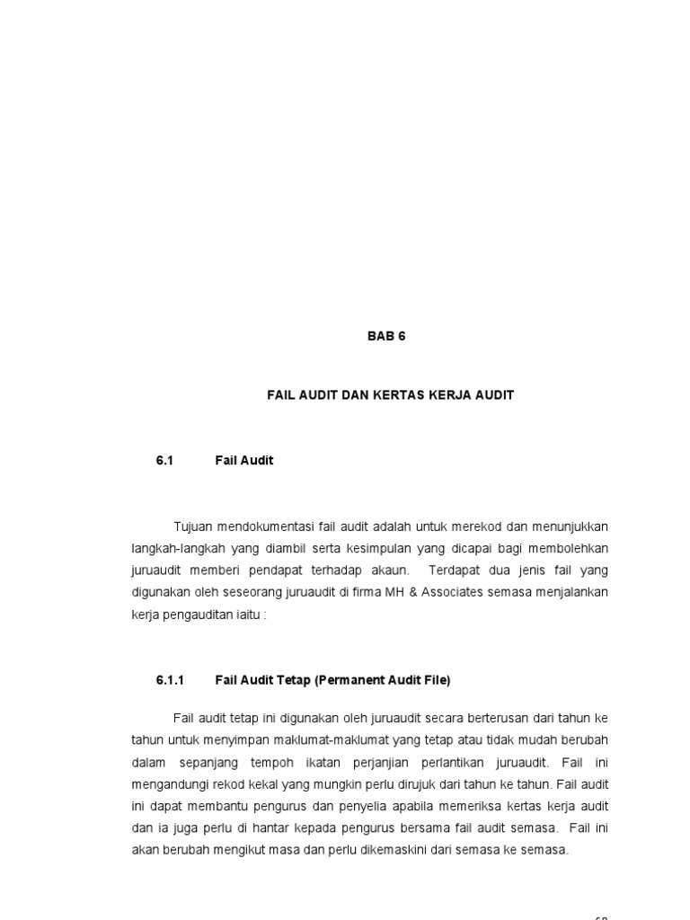 Bab 6-Fail Audit & Kertas Kerja Audit | PDF
