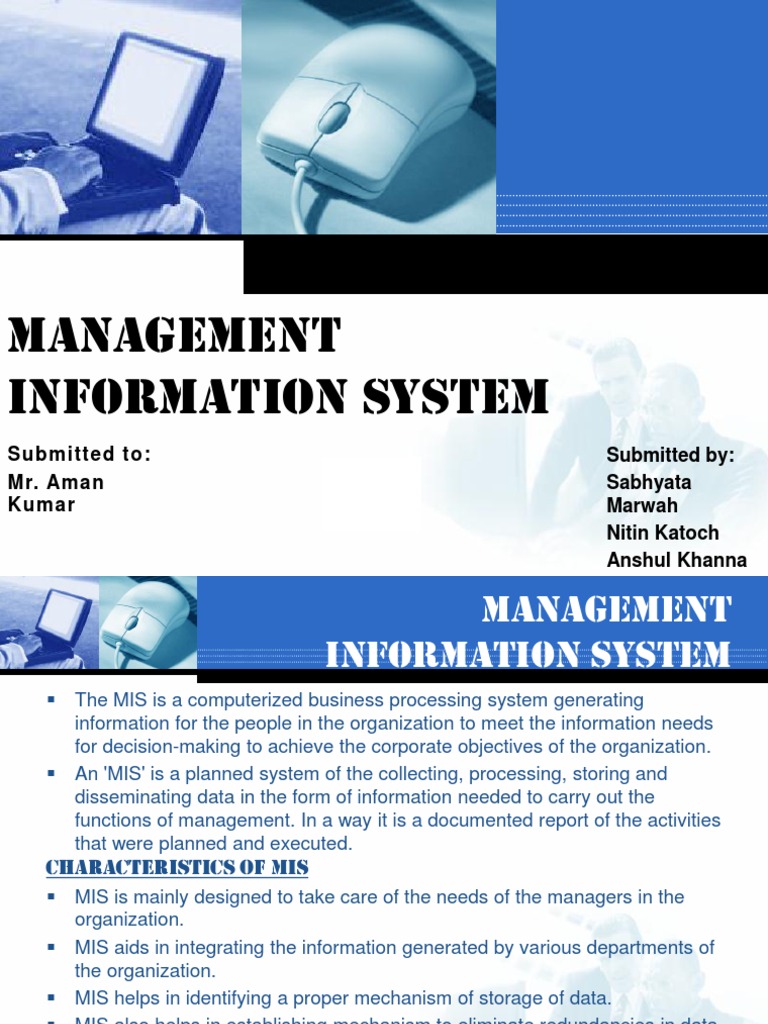 Management Information System | PDF | Inventory | Sales