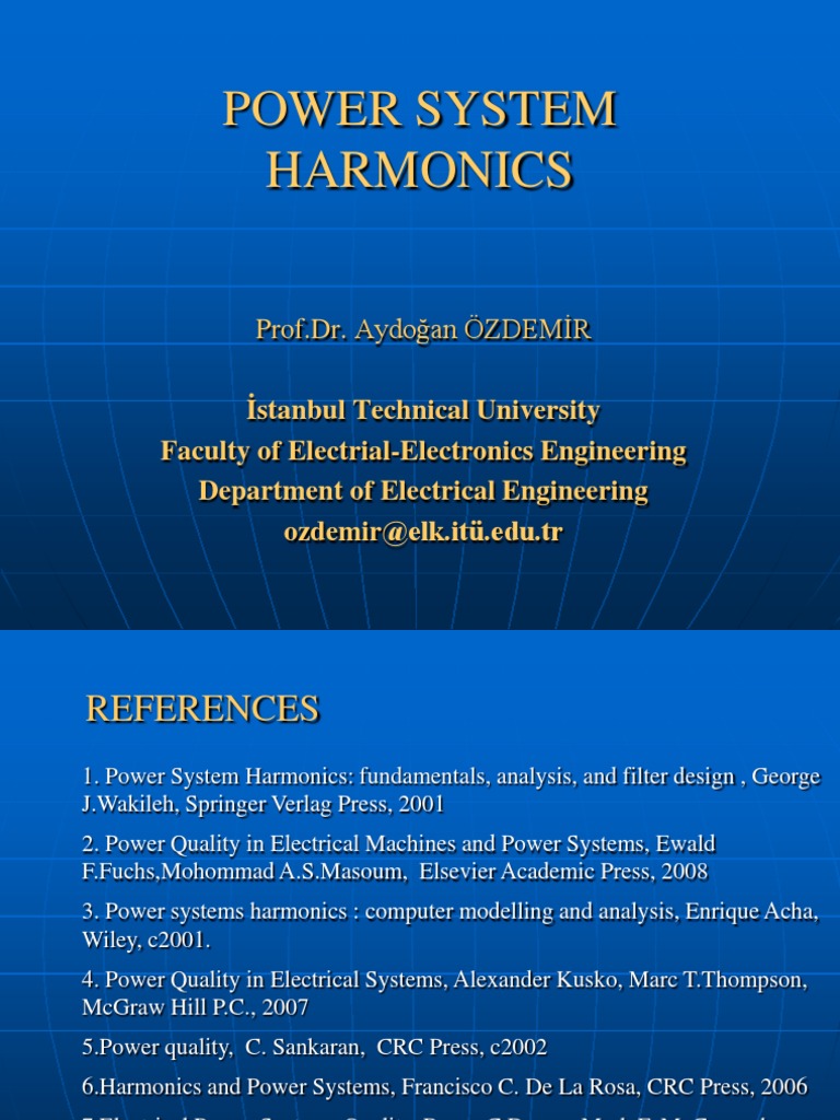 Power System Harmonics Outline | PDF | Electric Power System | Capacitor