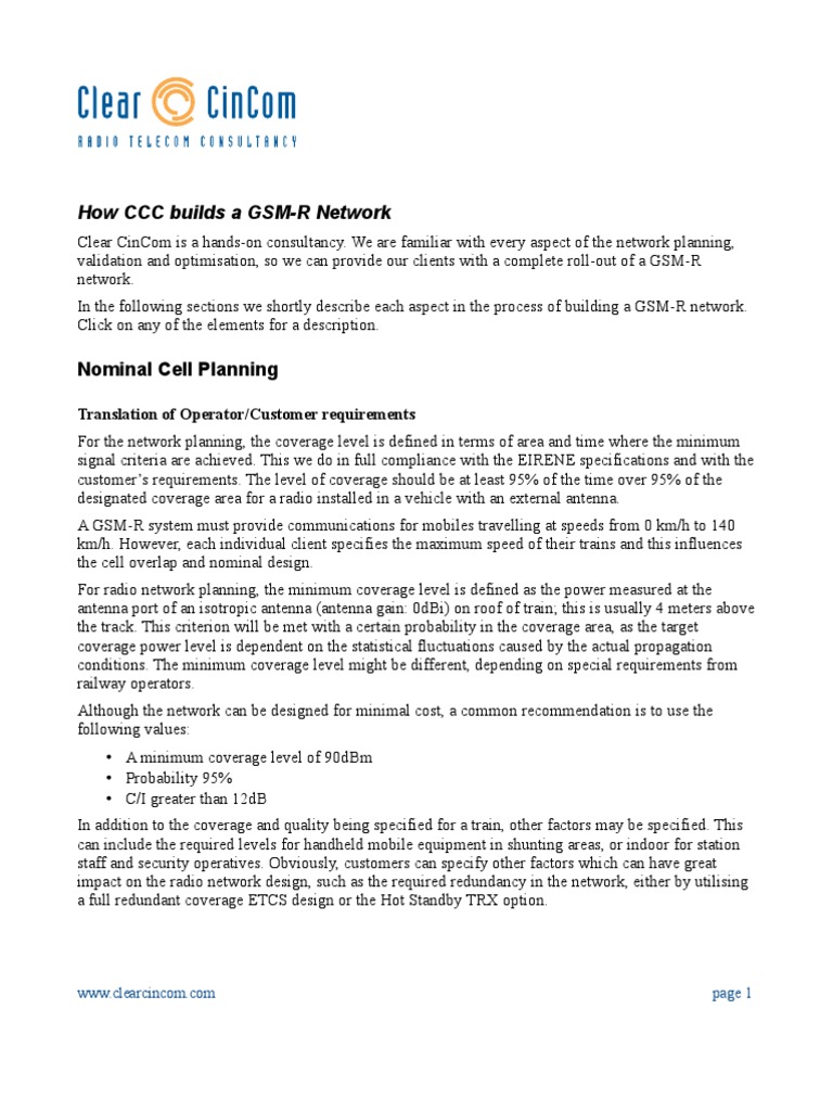 Building GSMR Network | PDF | Radio | Antenna (Radio)