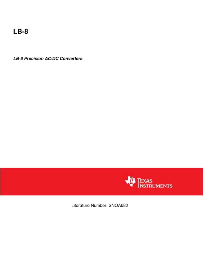 Precision AC-DC Converter LB-8 | PDF | Amplifier | Rectifier
