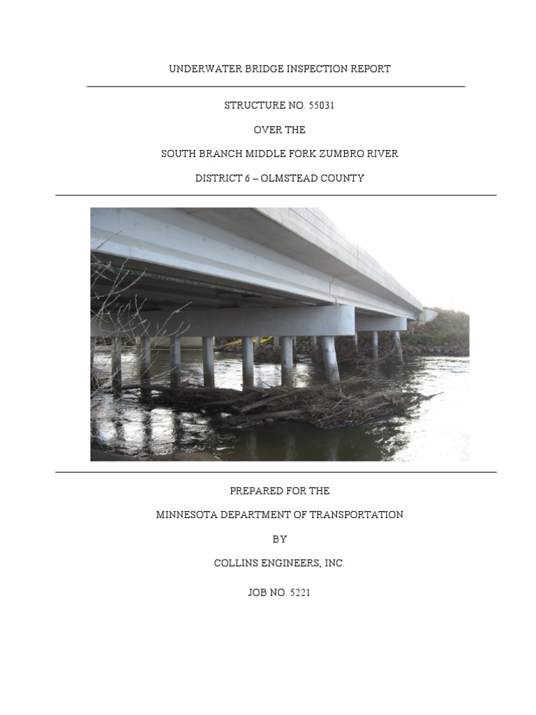 Underwater Bridge Inspection Report | PDF | Deep Foundation | Civil ...