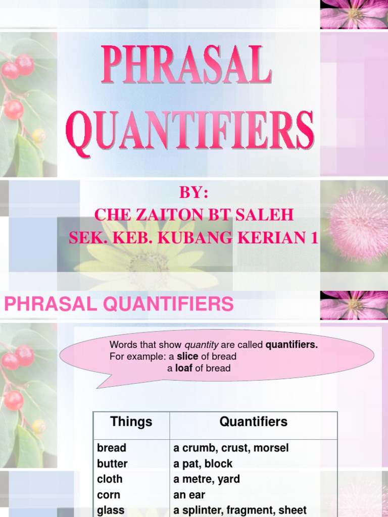 Phrasal Quantifiers | PDF