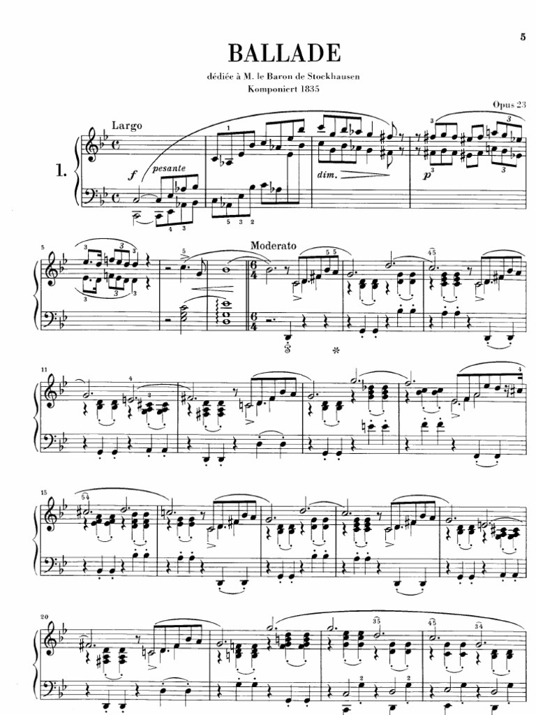 Chopin Ballade No1 Op23 | PDF