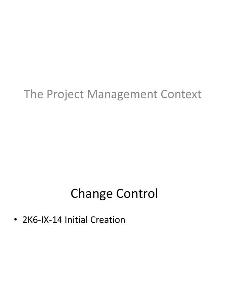 The Project Management Context | PDF | Product Lifecycle | Project ...