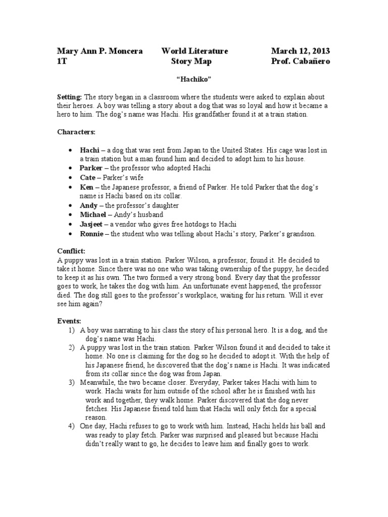 Hachiko Story Map | PDF