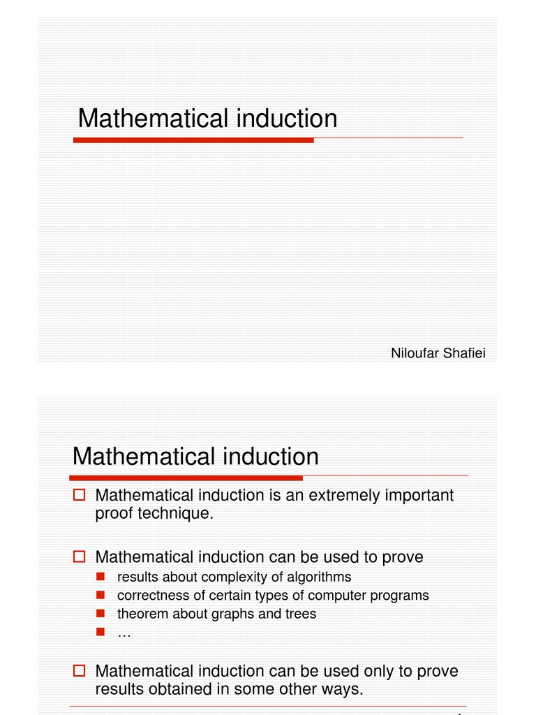 15 Mathematical Induction | PDF | Mathematical Proof | Set (Mathematics)