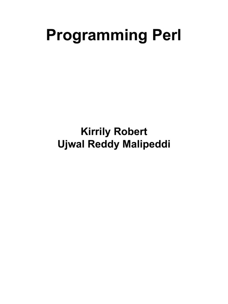 Perl | PDF