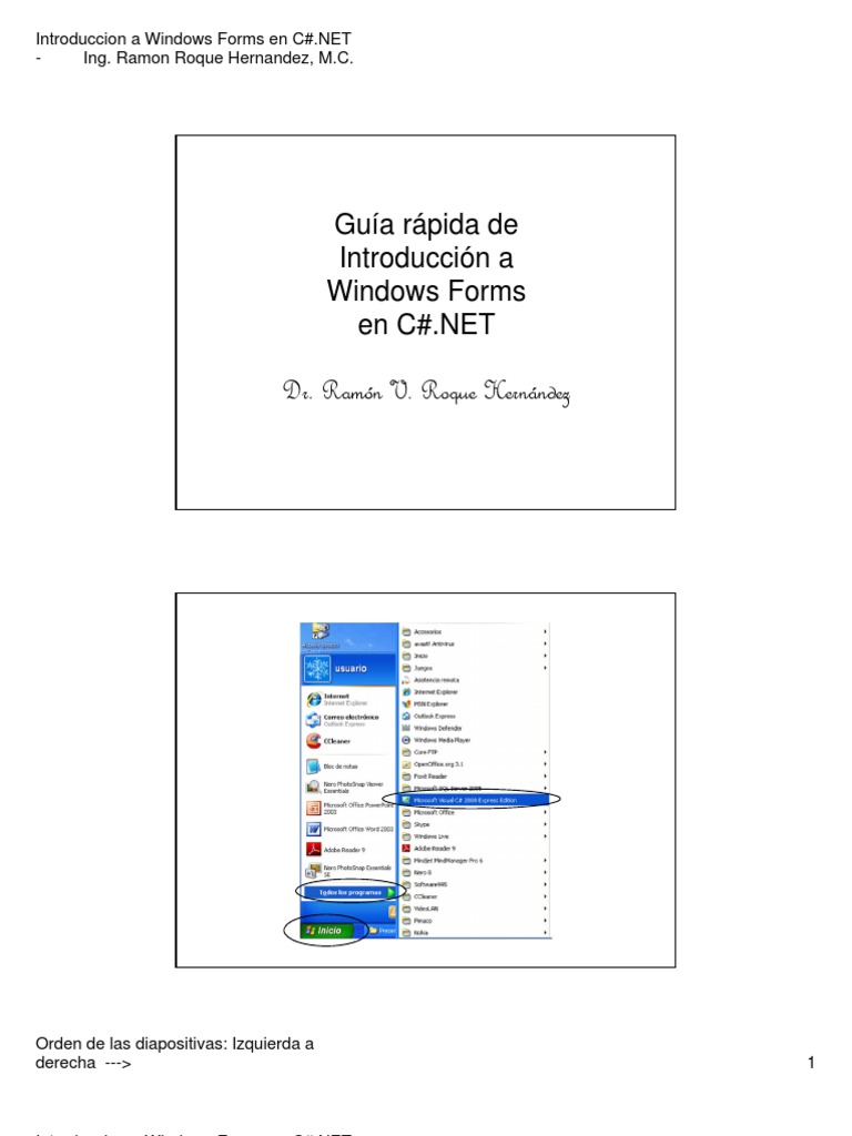 Introducción a Windows Forms en C# | PDF | C Sharp (lenguaje de ...