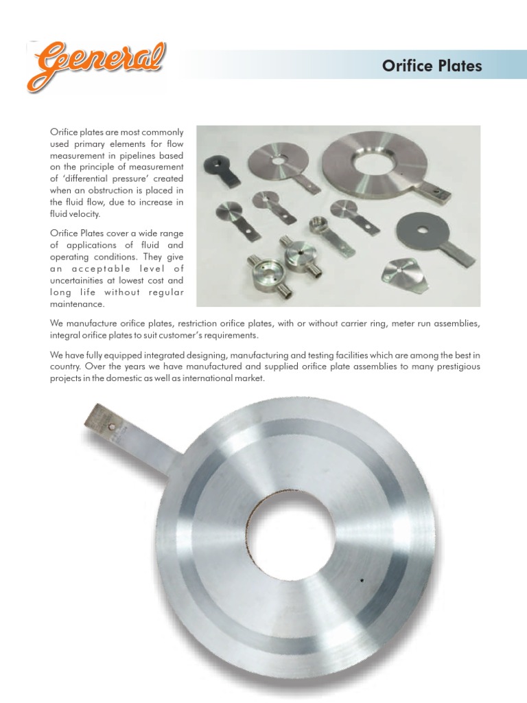Restrictive Orifice | Flow Measurement | Hydraulics