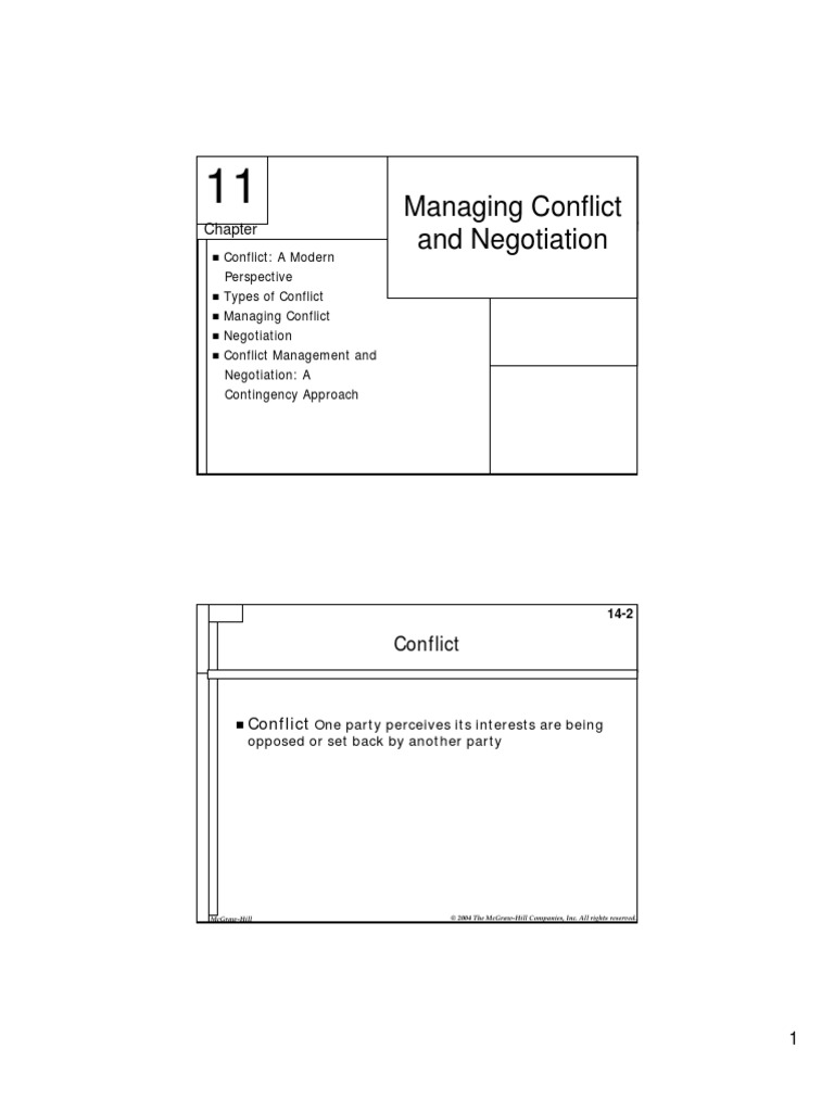 Managing Conflict and Negotiation | PDF | Alternative Dispute Resolution | Negotiation