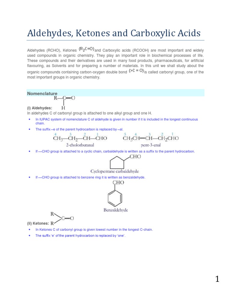 Aldehydes | PDF | Aldehyde | Ketone