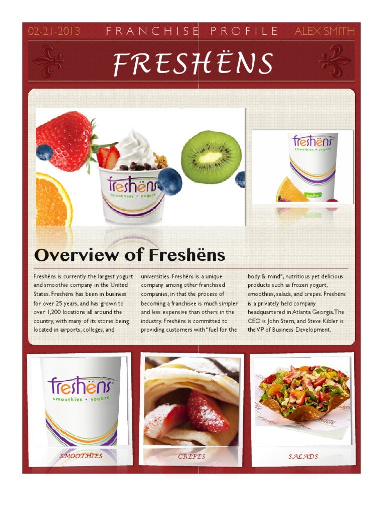 Franchise Profile- Freshëns | Franchising | Brand