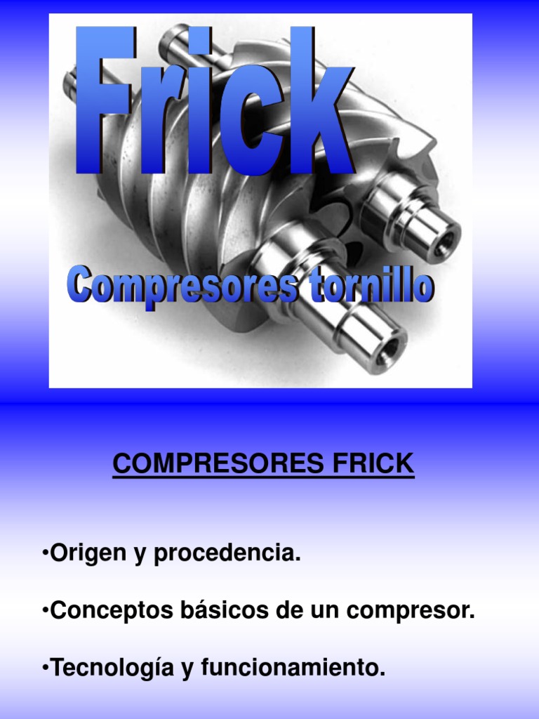 Compresores Frick | PDF | Máquinas | Ingeniería mecánica