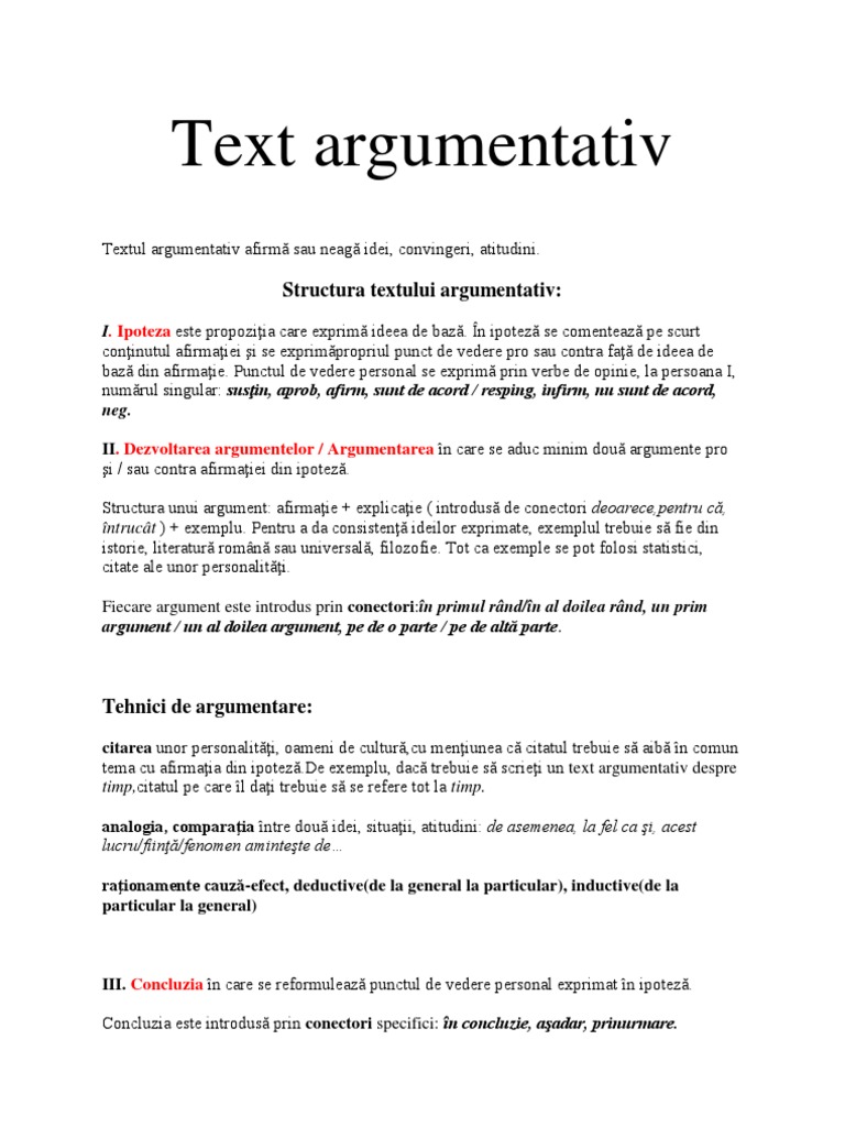Text Argumentativ