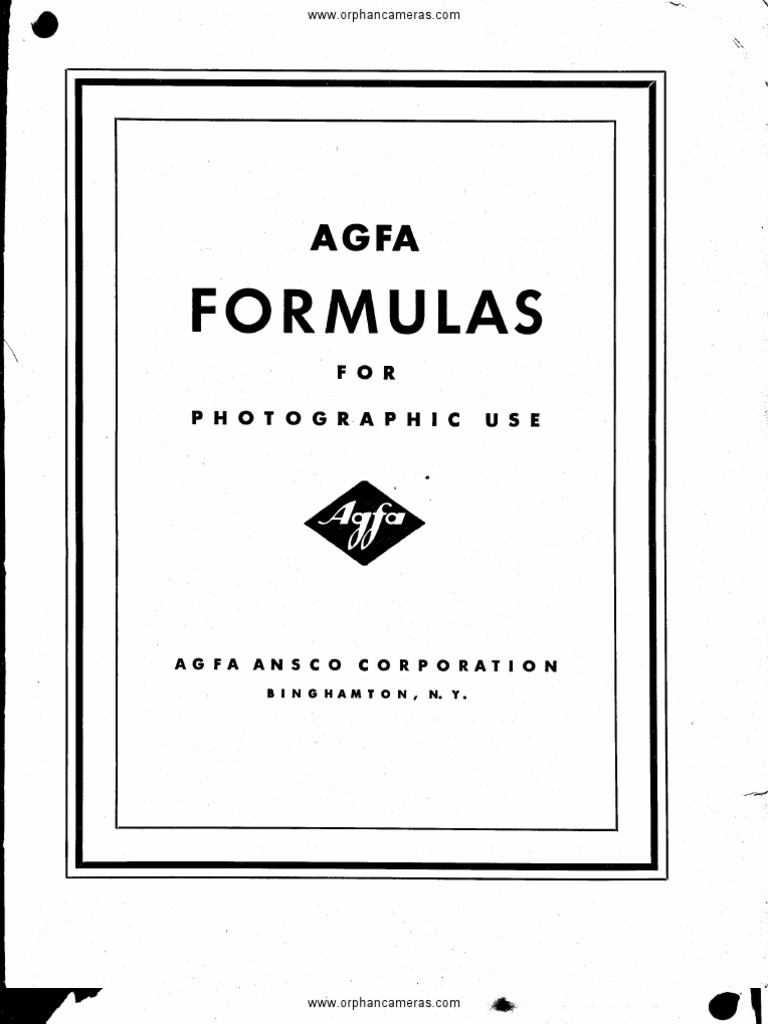 Agfa Brovira Paper and Developer Chemistry | PDF | Ounce | Grain (Unit)