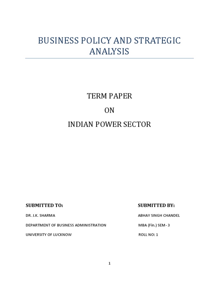 Indian Power Sector | PDF | Swot Analysis | Wind Power