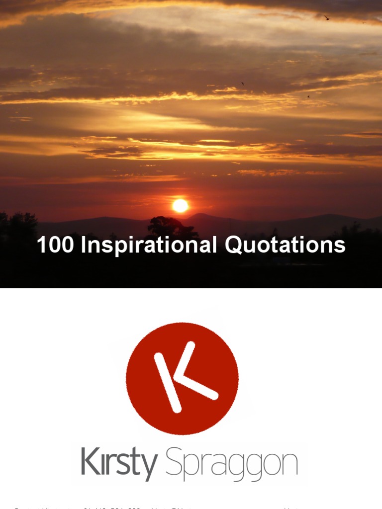 100 Inspirational Quotes | PDF
