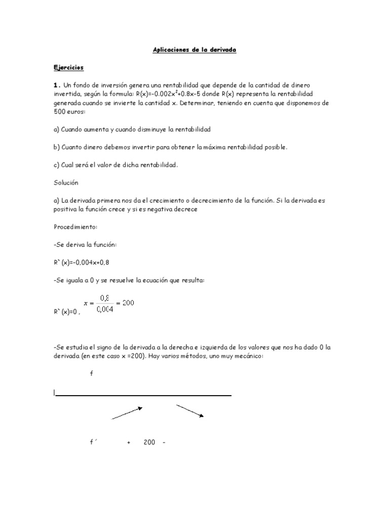 Aplicaciones de La Derivada | PDF | Derivado | Velocidad
