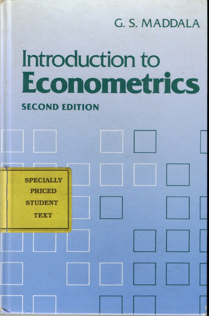 Econometric - Introduction To Econometrics 2nd Ed (1988) - G.S. Maddala ...