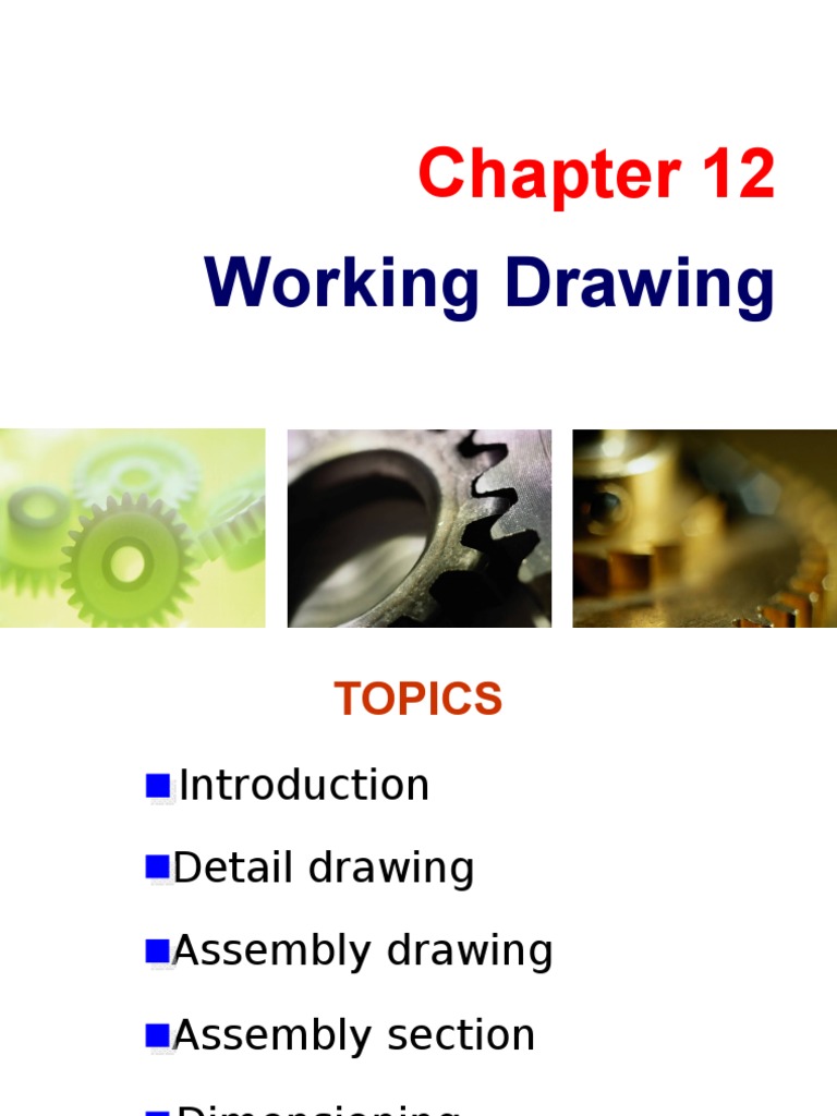Chapter 12 Working Drawing | PDF | Drawing | Screw