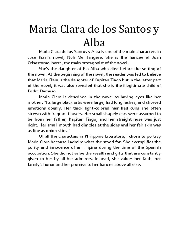 Maria Clara de Los Santos y Alba | PDF