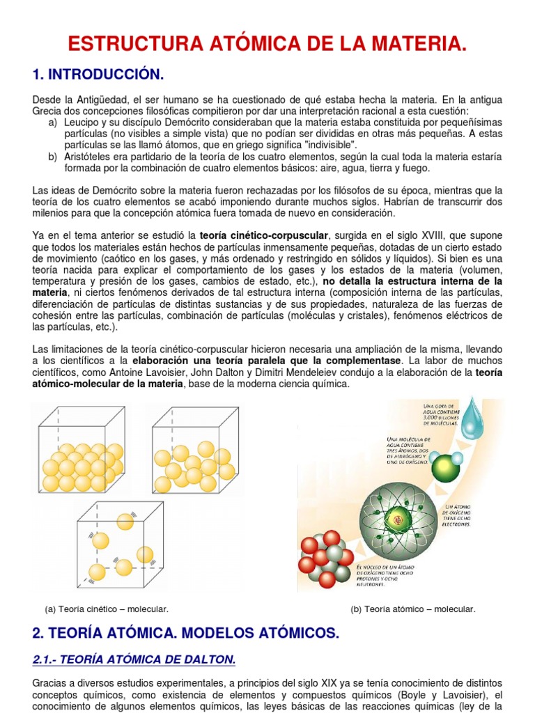 Tema 3 Estructura Atc3b3mica de La Materia Alumnos1 | PDF