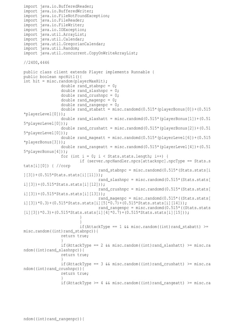 Client | PDF | Boolean Data Type | Integer (Computer Science)