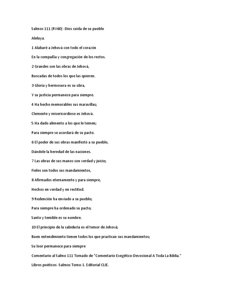 Salmo 111 | PDF | Salmos | Tetragrammaton