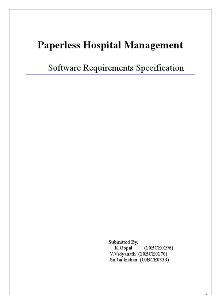 Paperless Hospital Management | PDF | Ibm Db2 | Databases