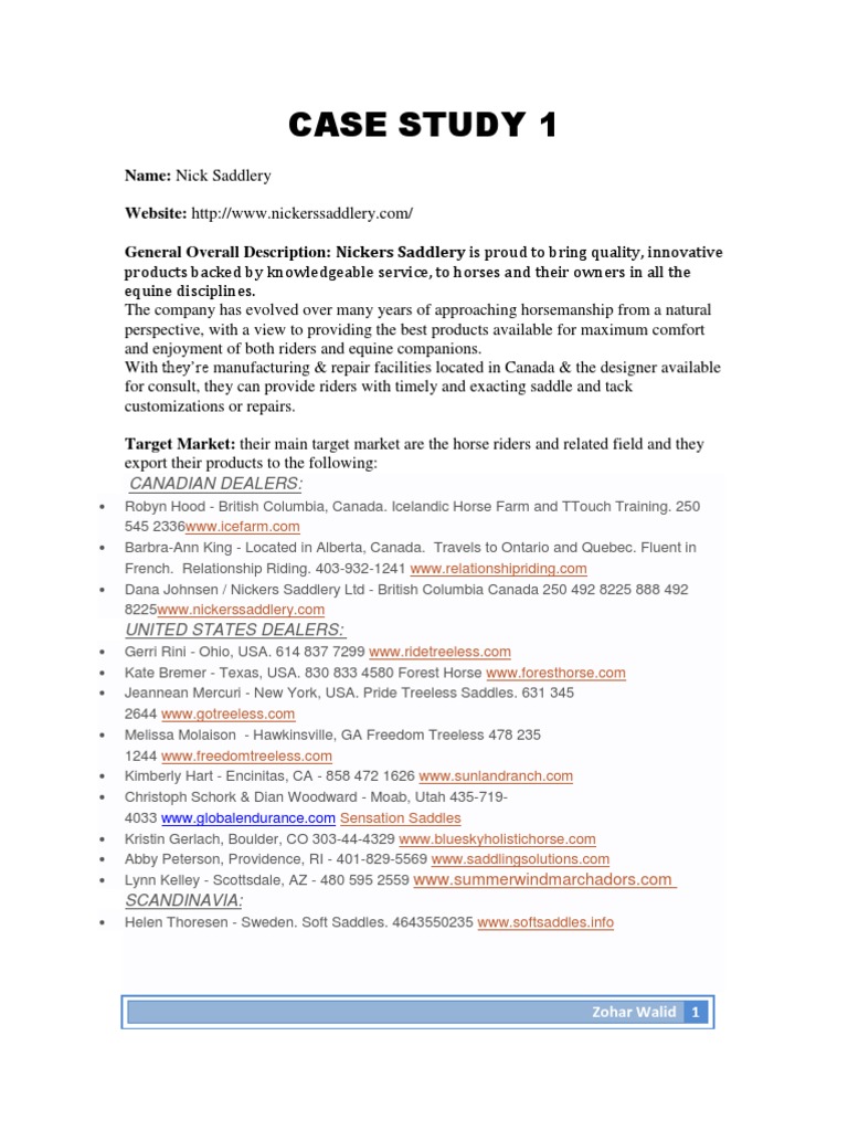 Case Study 1 | PDF | Horses | Equestrianism