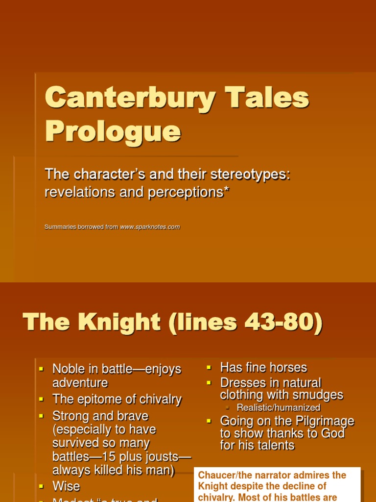 Canterbury Tales Character Analysis | Download Free PDF | The ...