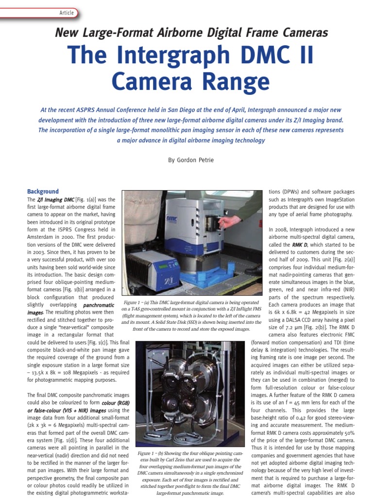 Petrie Intergraph DMC-II Camera Range PDF | PDF | Camera | Pixel