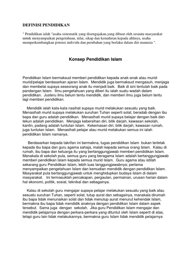 Definisi Pendidikan | PDF