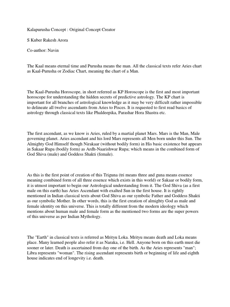 Kalapurusha | PDF | Planets In Astrology | Horoscope