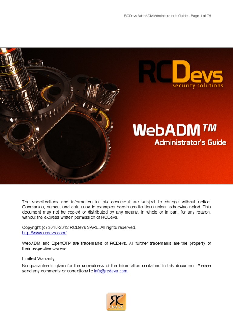 WebADM Manual | PDF | Active Directory | Web Application