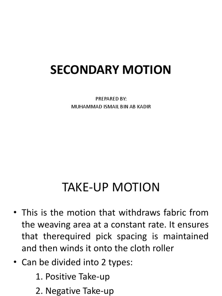 Secondary Motion | PDF