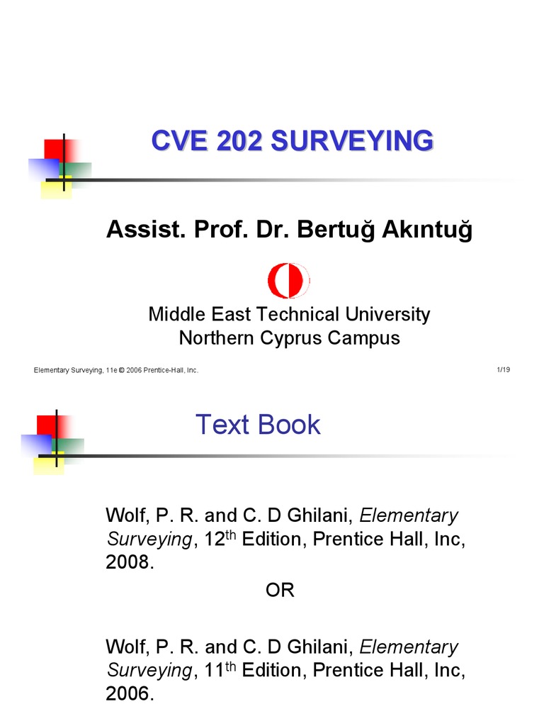 CVE202 Lecture Notes-1 Introduction PDF | PDF | Surveying | Geomatics