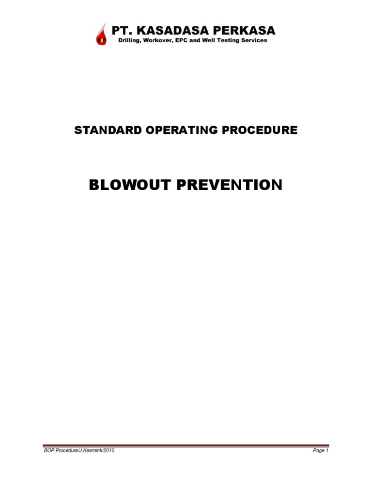 BOP Handbook | PDF | Blowout (Well Drilling) | Casing (Borehole)