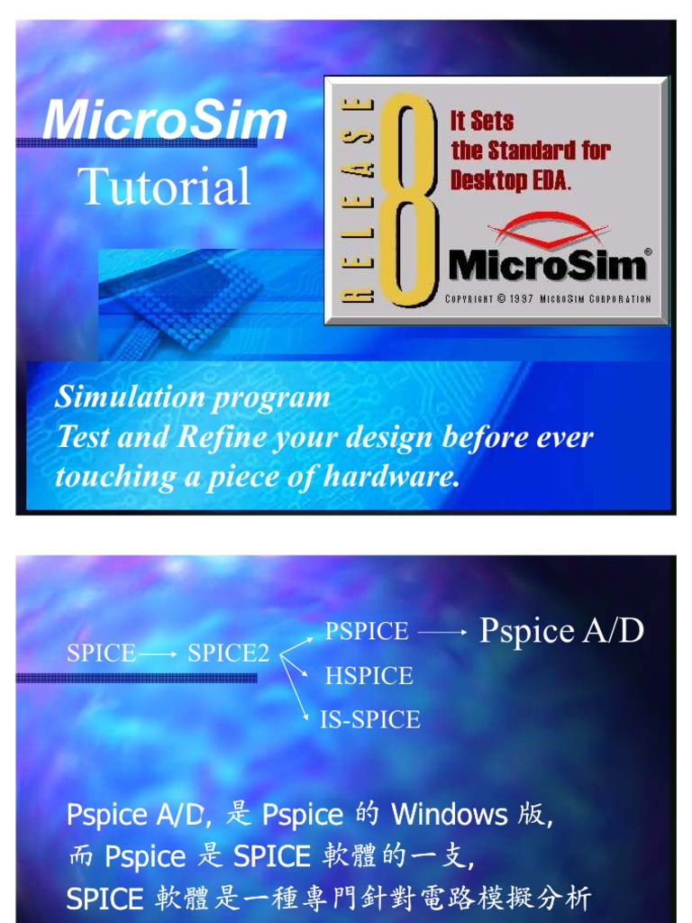 Introduction to Circuit Simulation Using MicroSim Tutorial | PDF
