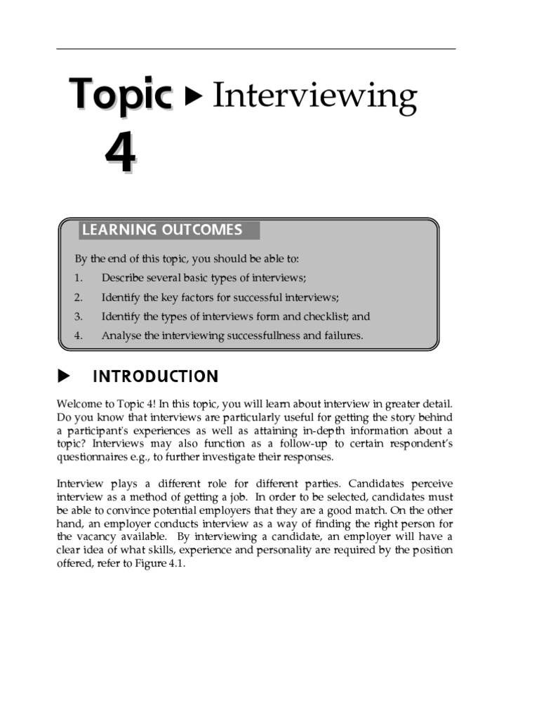 1 | Interview | Job Interview