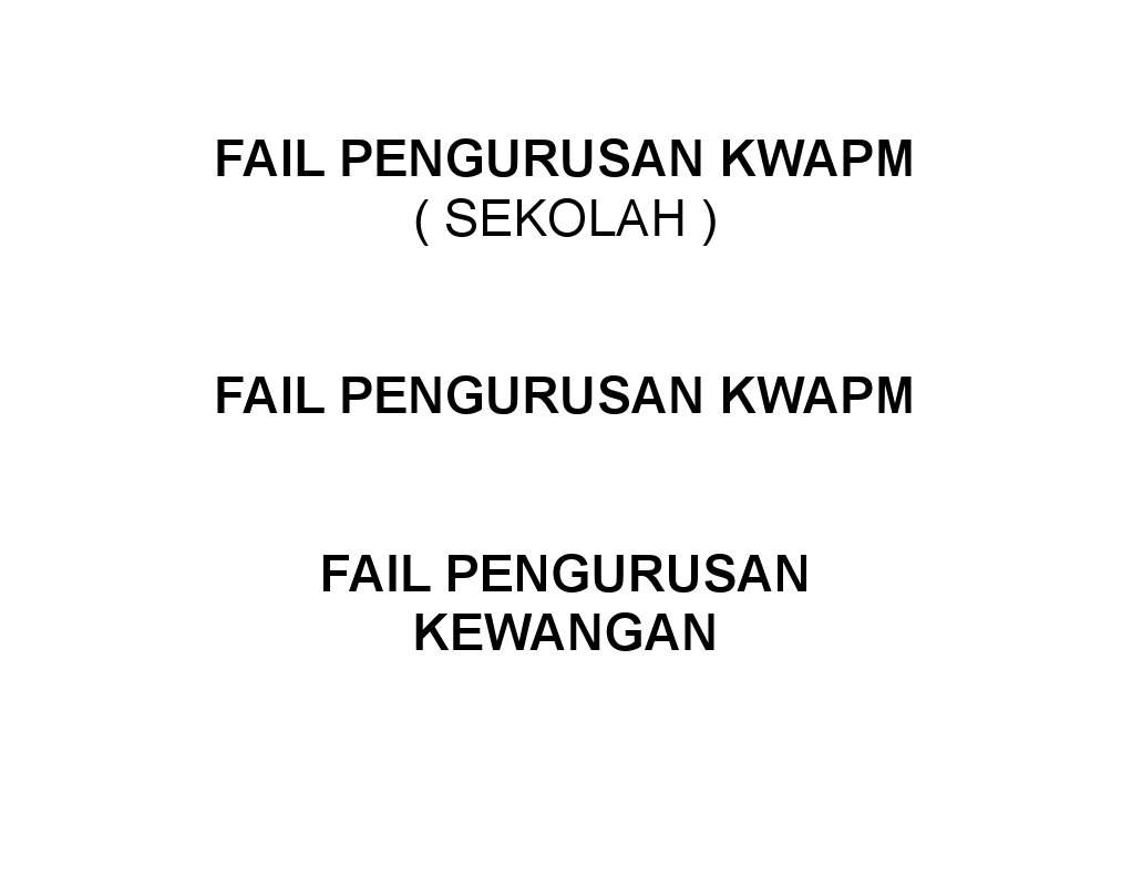 Fail Pengurusan Kwapm 2013 | PDF