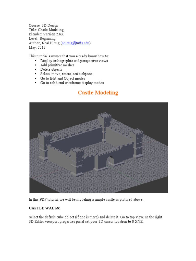 Castle Modeling | PDF | Computers