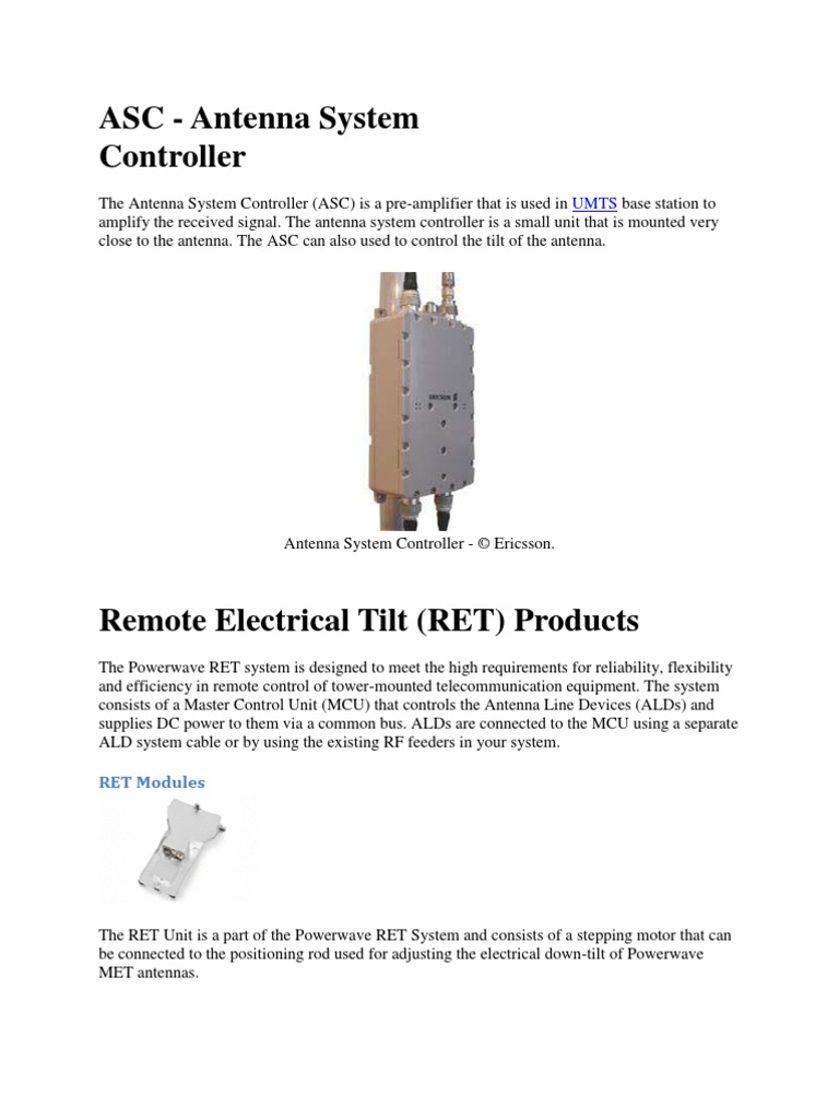 ASC | PDF | Antenna (Radio) | Remote Control