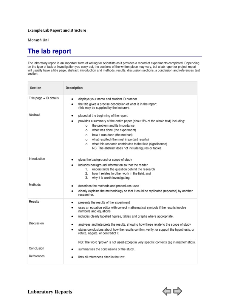 Monash Uni Example Lab Report and Structure | PDF | Pressure | Abstract ...