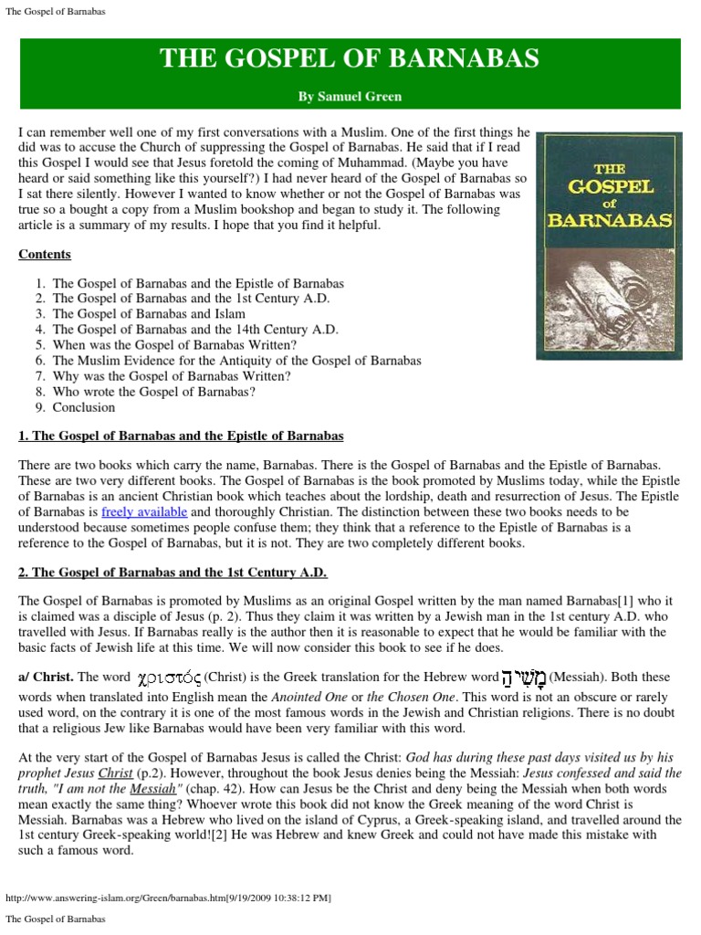Barnabas Ki Injeel PDF | PDF | John The Baptist | Christianity